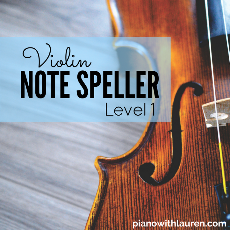 Violin Note Speller - Level 1 (PDF Download) | Violin Worksheets