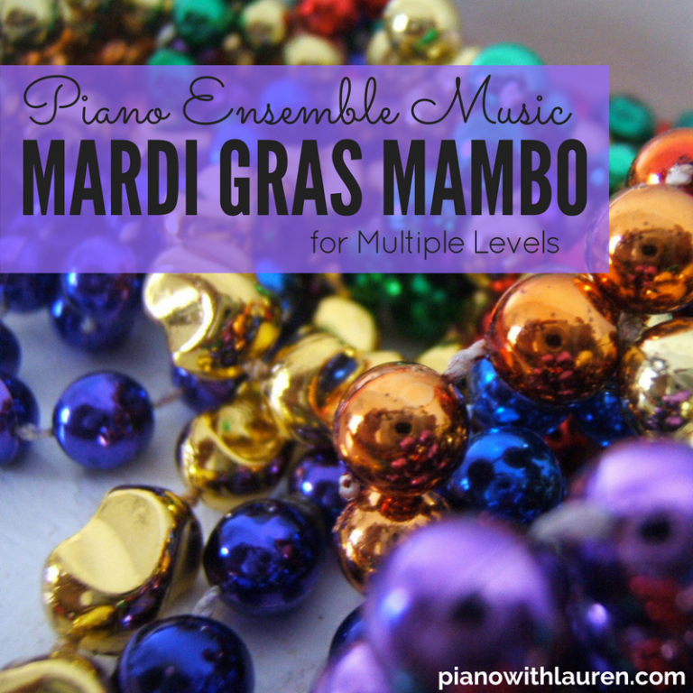 Mardi Gras Mambo Piano Ensemble (Free PDF Download) | Piano with Lauren