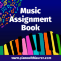 Music Assignment Book - Piano with Lauren