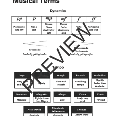 Musical Terms PDF | Free Download | Piano with Lauren