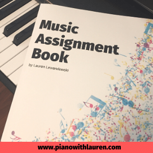 The New Music Assignment Book - Piano with Lauren
