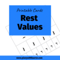 Printable Rest Values Cards - Piano with Lauren