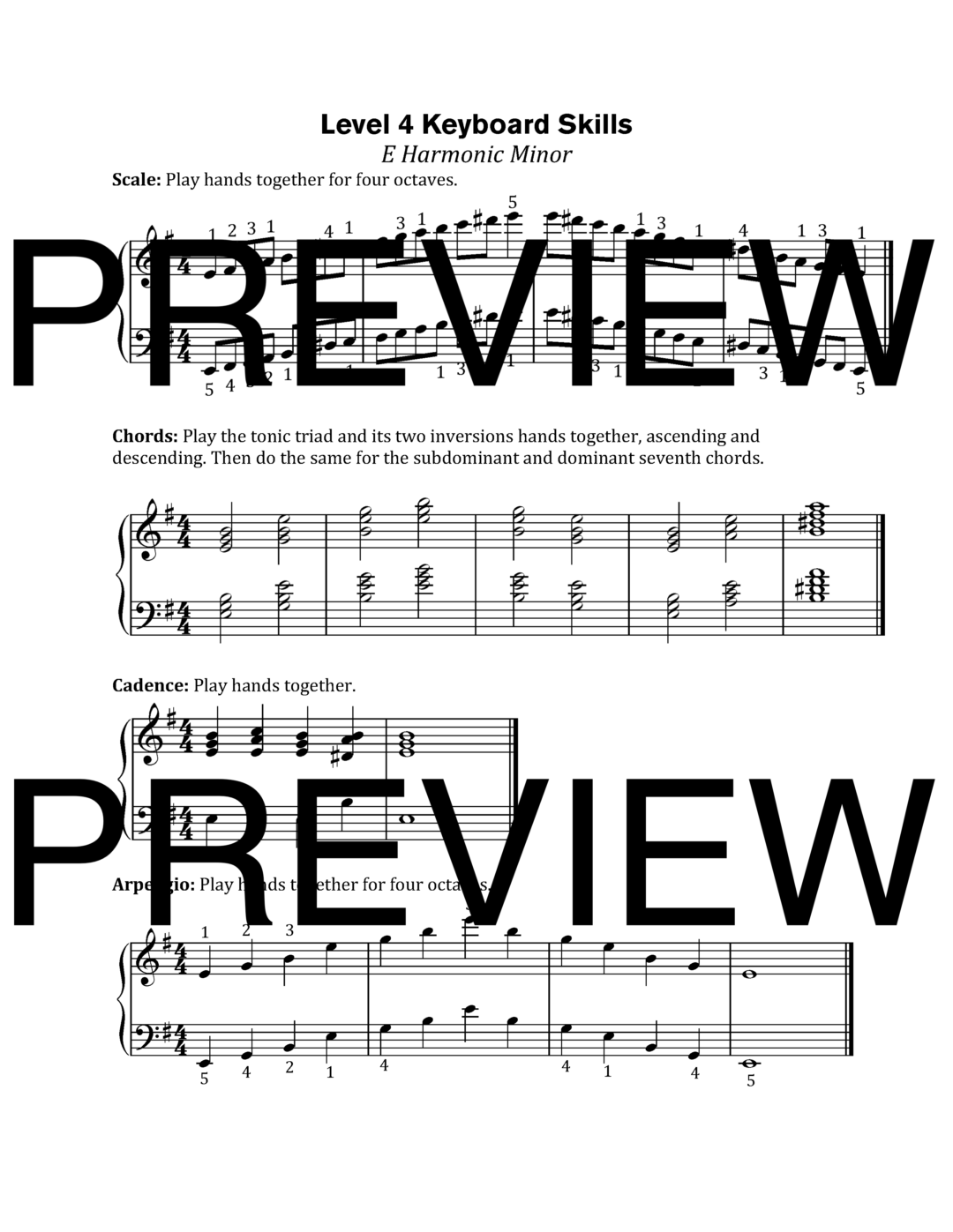 Keyboard Skills PDF - Levels 3 and 4 - Piano with Lauren