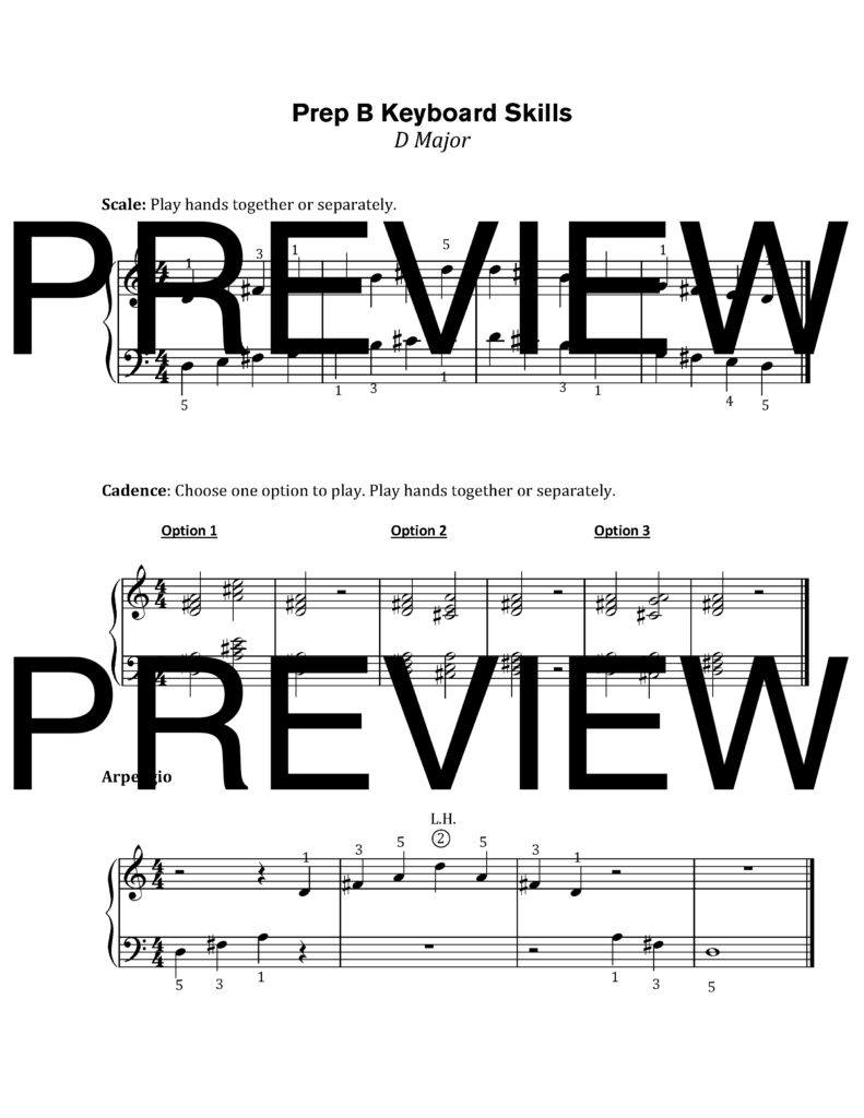 Keyboard Skills PDF - Prep A & B - Piano with Lauren