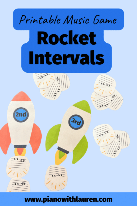 Rocket Intervals - Printable Music Game - Piano with Lauren
